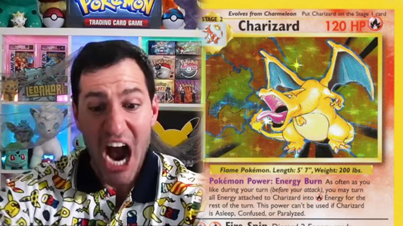 YouTuber Leonhart Loses It After Pulling 75k Charizard Pokemon Card